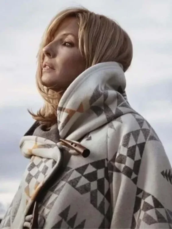 Yellowstone Kelly Reilly Cloak Poncho | Women's Tribal Hooded Coat