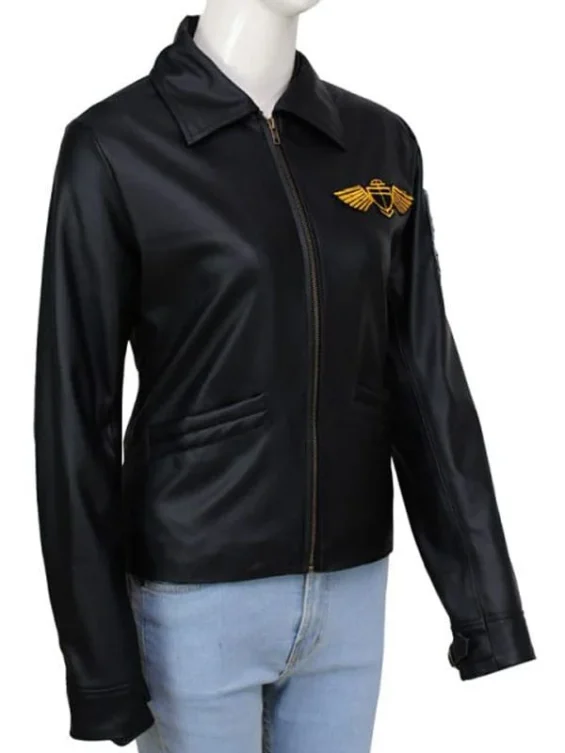 Top Gun Kelly McGillis Jacket | Charlie Black Flight Leather