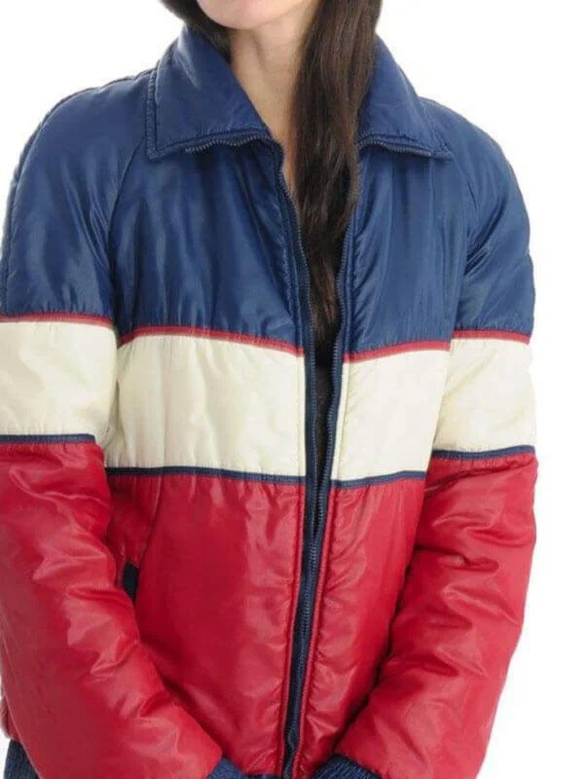 Vintage 70s Tricolor Unisex Puffer Jacket - Shop Now - Huge Sale