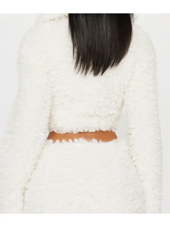 WWE Smackdown 2025 Tiffany Stratton Cropped Sherpa Jacket