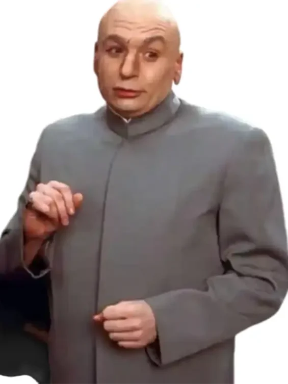 Dr Evil Suit Austin Powers | Premium Grey Villain Outfit