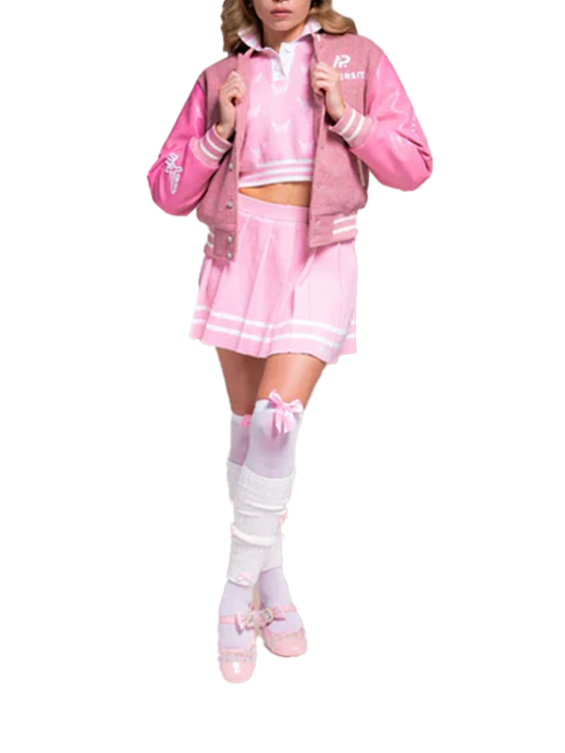 Grandeur Rosé Varsity Jacket | TV Jackets