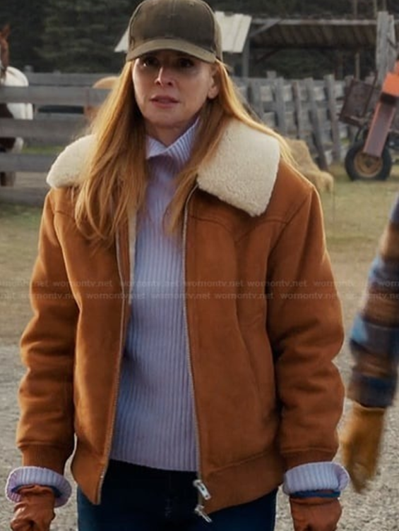 Sarah Rafferty Shearling Jacket | TVJACKETS