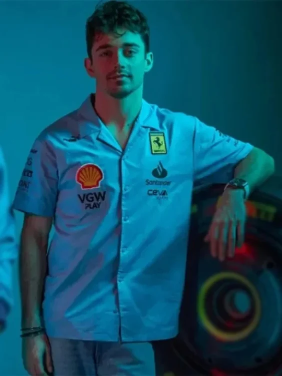 Ferrari Racing Blue Miami Grand Prix Shirt - TV JACKETS