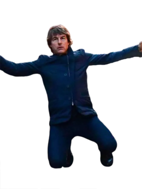 Tom Cruise Mission Impossible The Final Reckoning Blue Puffer Jacket