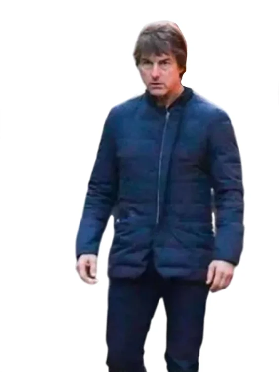 Tom Cruise Mission Impossible The Final Reckoning Blue Puffer Jacket