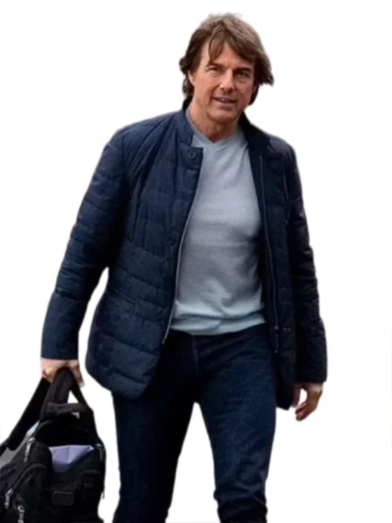 Tom Cruise Mission Impossible The Final Reckoning Blue Puffer Jacket